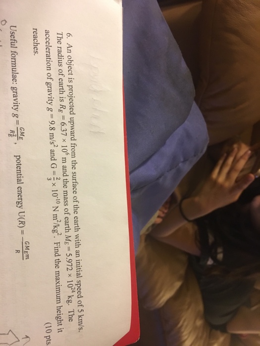 Solved An object is projected upward from the surface of the | Chegg.com