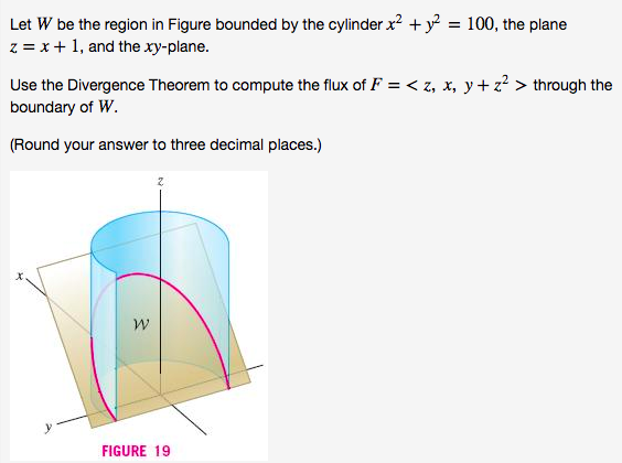 Solved Let W be the region in Figure bounded by the cylinder | Chegg.com