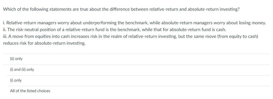 Solved Which of the following statements are true about the | Chegg.com