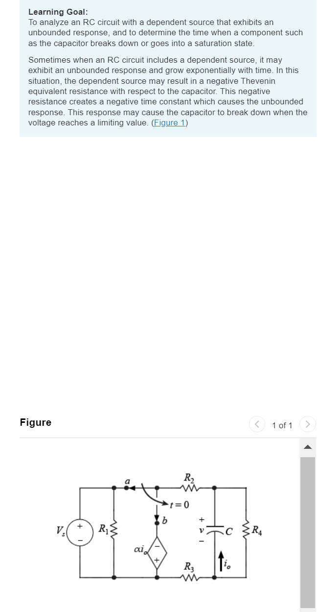 Solved Part A - Find the initial voltage across the | Chegg.com