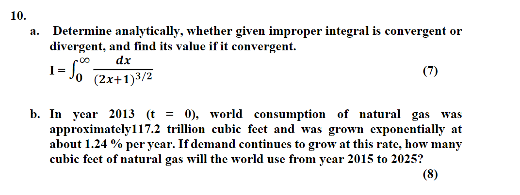 Solved 10. a. Determine analytically, whether given improper | Chegg.com