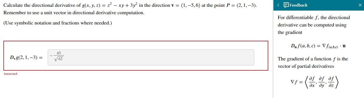Solved Calculate the directional derivative of | Chegg.com