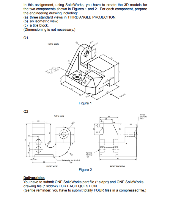 Solved In this assignment, using SolidWorks, you have to | Chegg.com