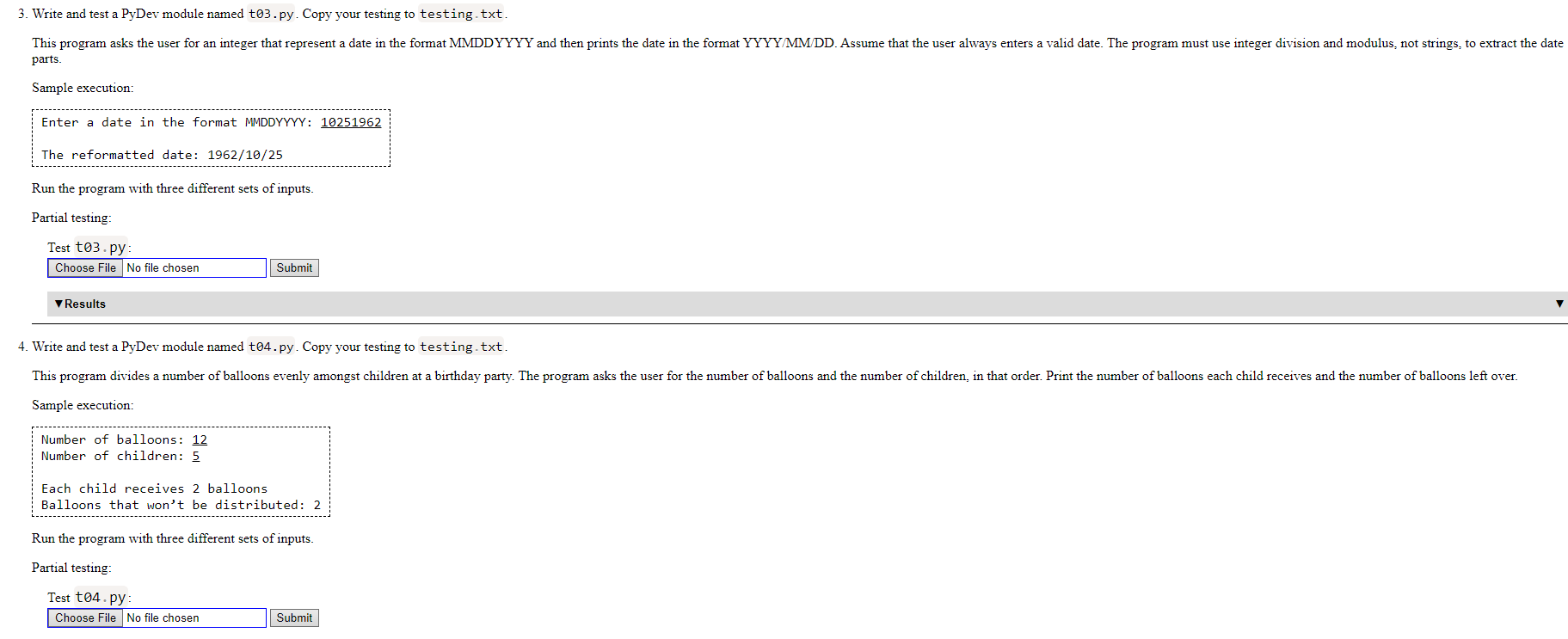 Solved 3 Write And Test A Pydev Module Named T03 Py Copy