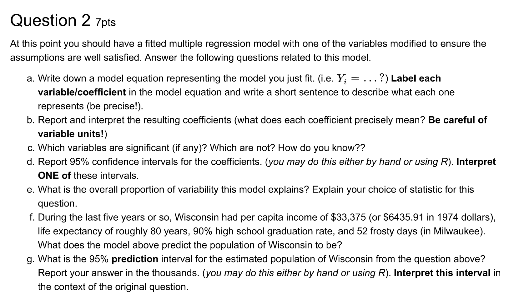 Question 2 7pts At this point you should have a | Chegg.com
