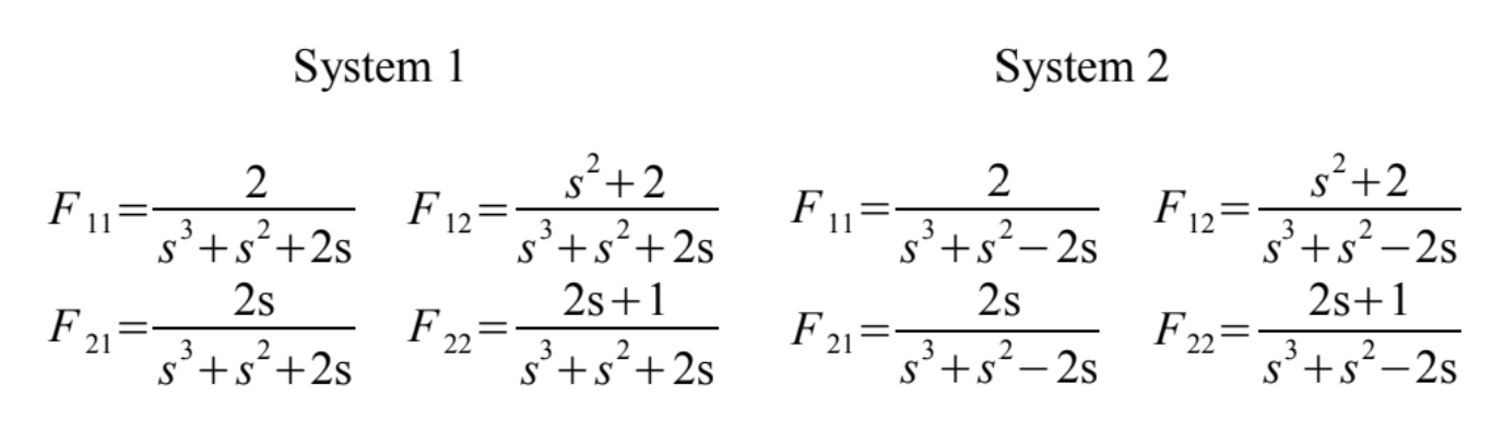 Solved There are 2 systems: System 1 and System 2. Each | Chegg.com