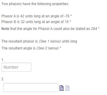 Solved Two phasors have the following properties:Phasor A | Chegg.com