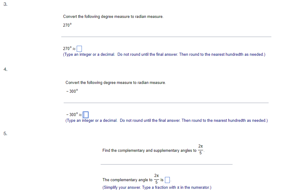 Solved Find two real numbers between −2π and 2π that | Chegg.com