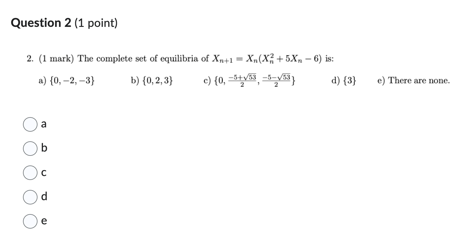 Solved 2 1 Mark The Complete Set Of Equilibria Of