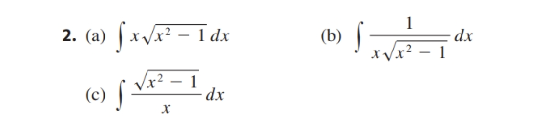 Solved 1-8 Three integrals are given that, although they | Chegg.com