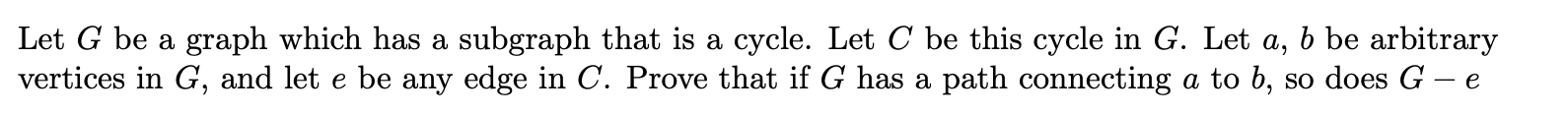 Solved Let G be a graph which has a subgraph that is a | Chegg.com
