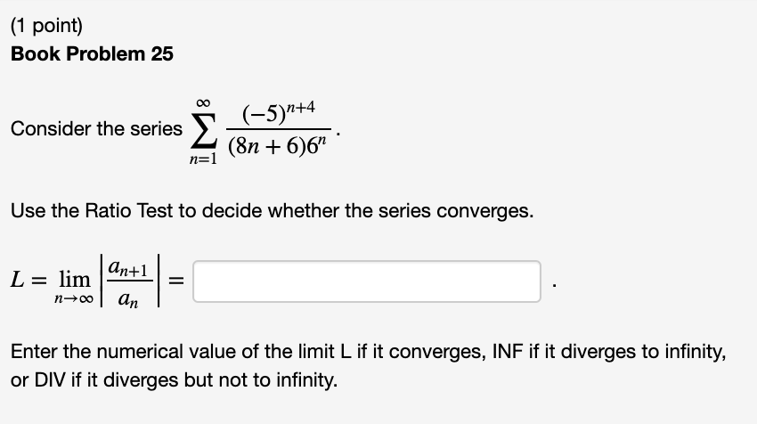 Solved (1 point) Book Problem 23 (-1)"+1 Consider the series | Chegg.com
