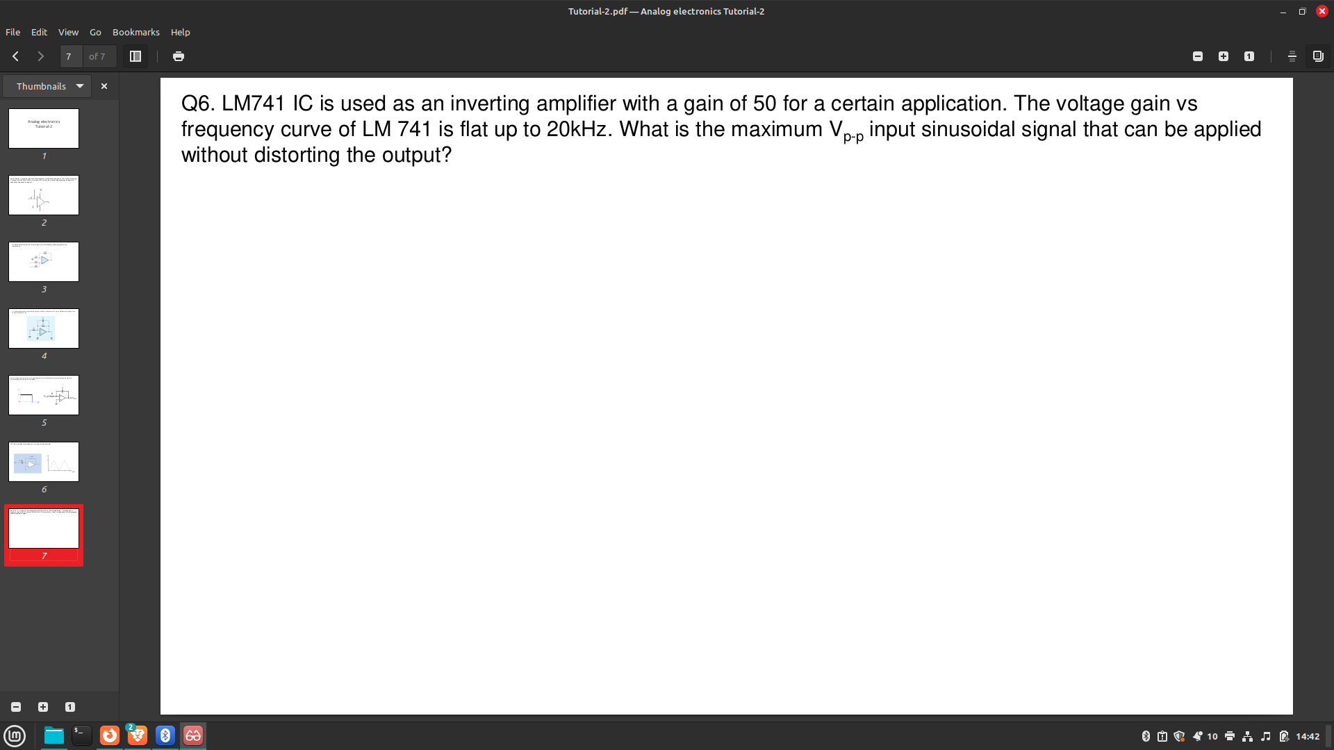 Solved Q6. ﻿LM741 ﻿IC is used as an inverting amplifier with | Chegg.com
