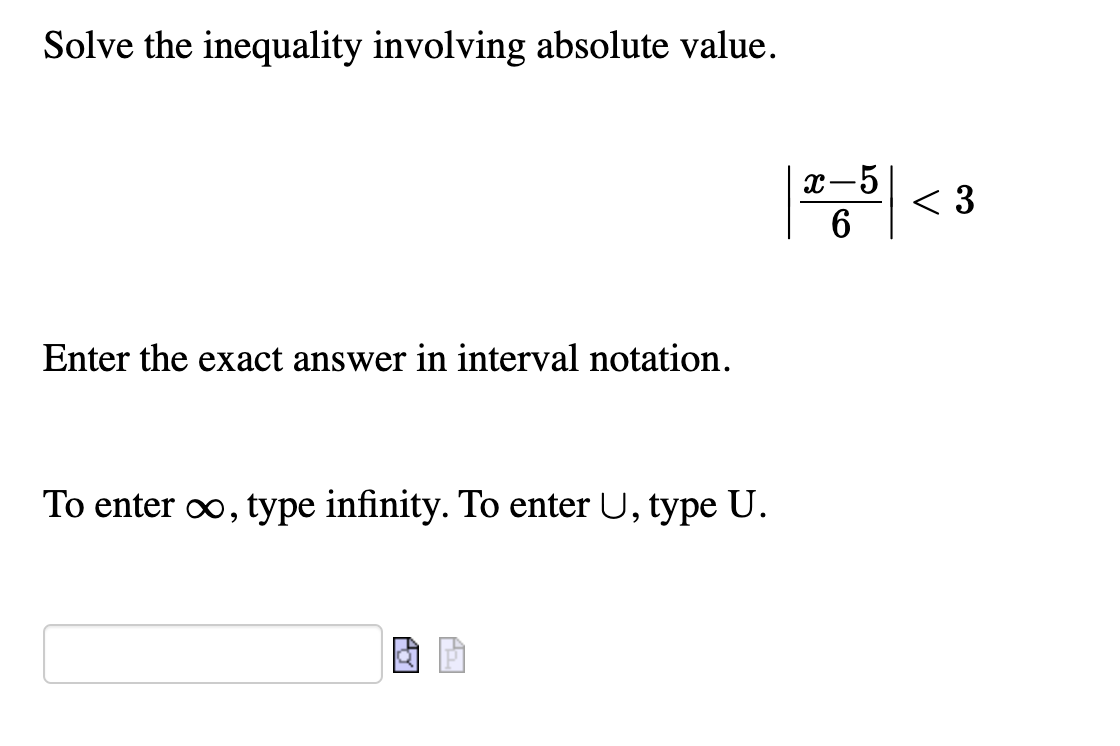 Solved Solve the inequality involving absolute | Chegg.com