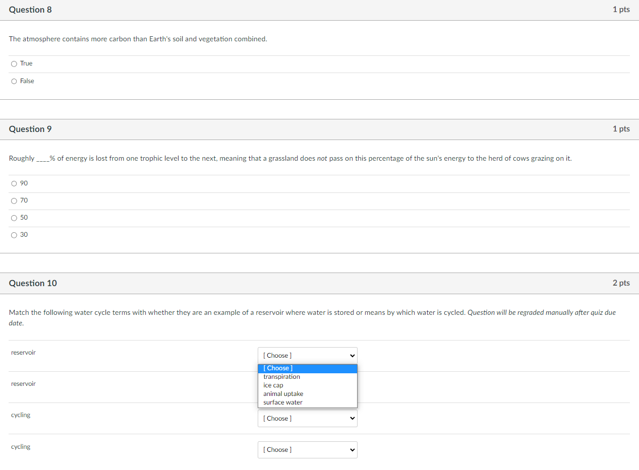 Solved In terms of biome type in relation to temperature and | Chegg.com