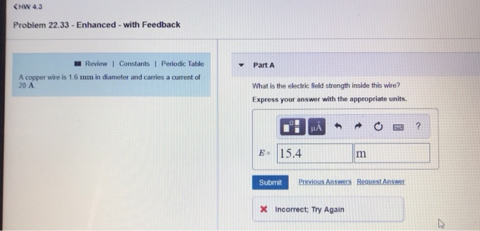 Solved く 4.3 Problem 22.33-Enhanced - with Feedback Review l | Chegg.com