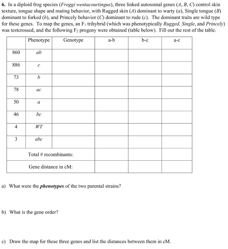 Solved For each of the following problem, two pure lines | Chegg.com