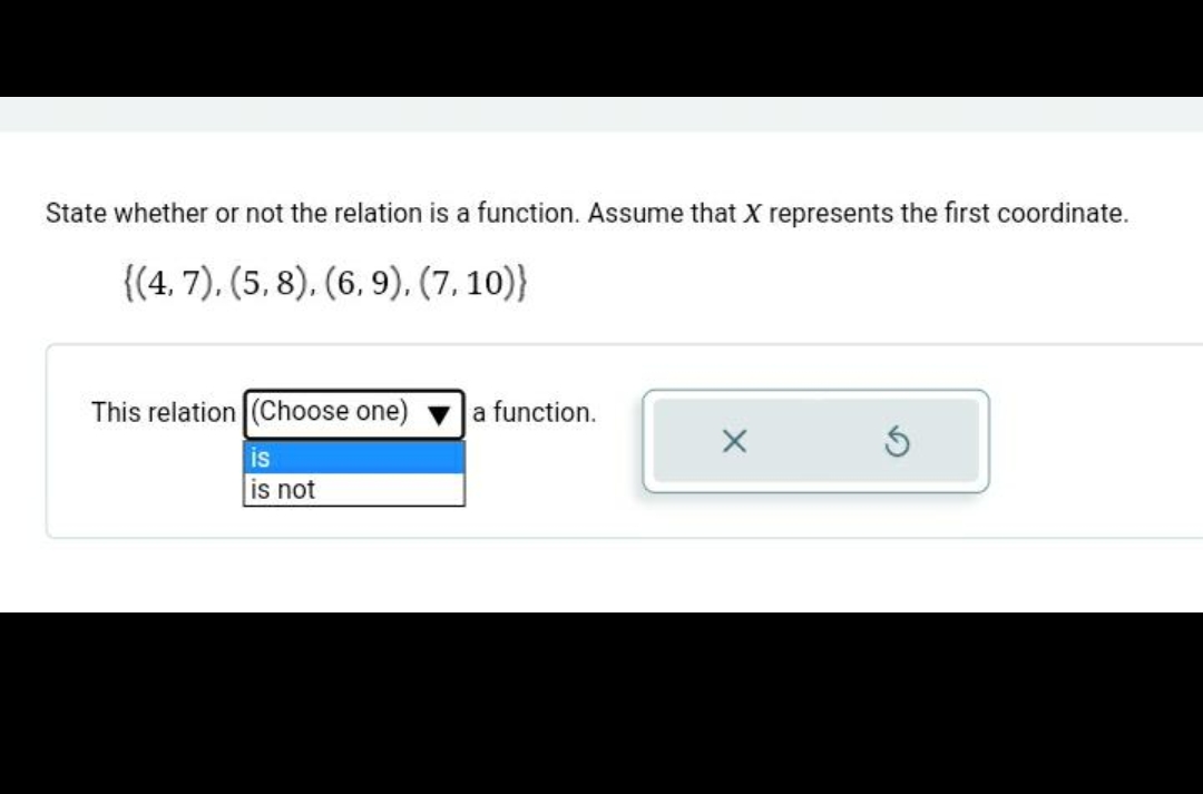Solved State whether or not the relation is a function. | Chegg.com
