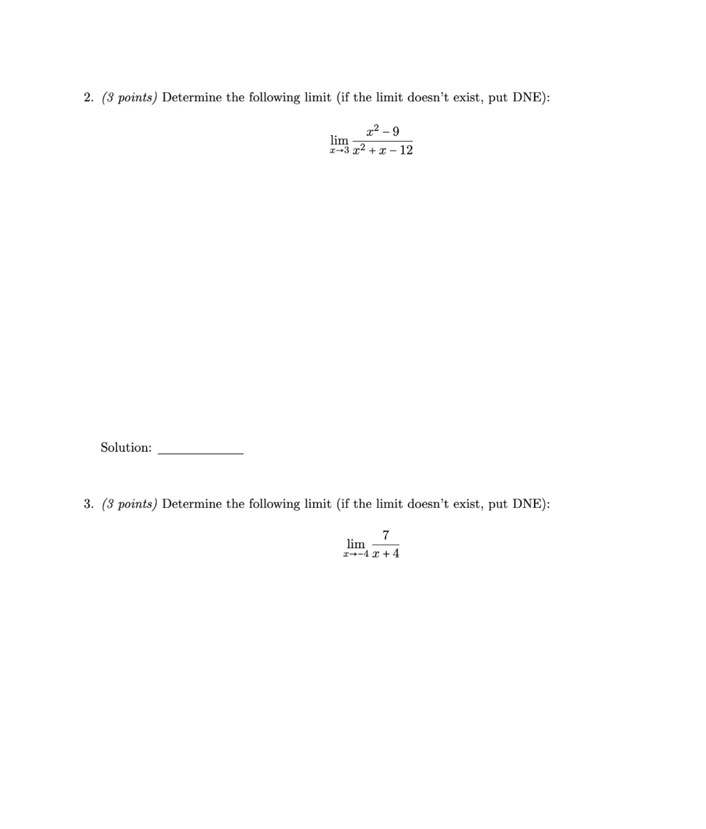 Solved Determine the following limit (if ﻿the limit ﻿doesn't | Chegg.com