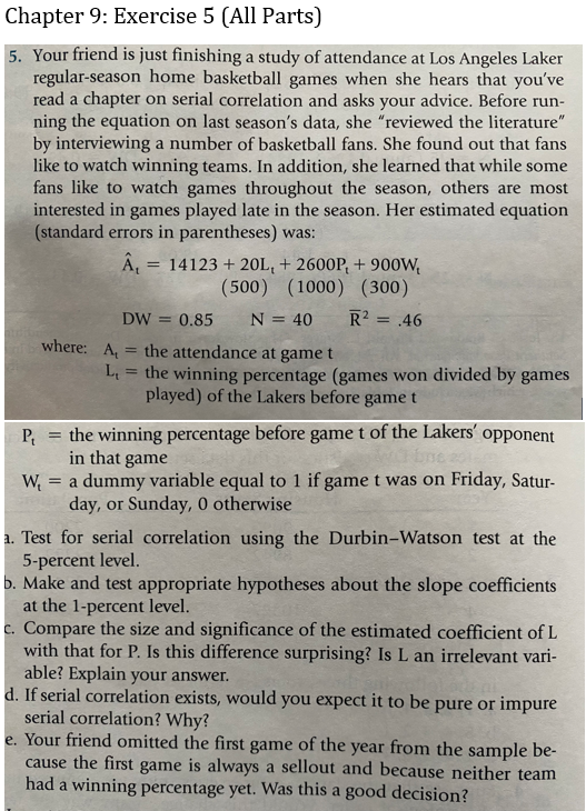 PLEASE HELP WITH PARTS A through E, it would be | Chegg.com