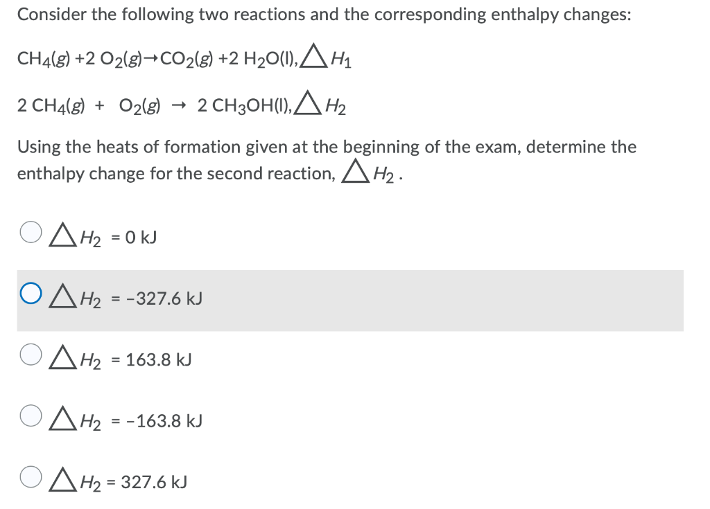 Solved Consider the following two reactions and the | Chegg.com