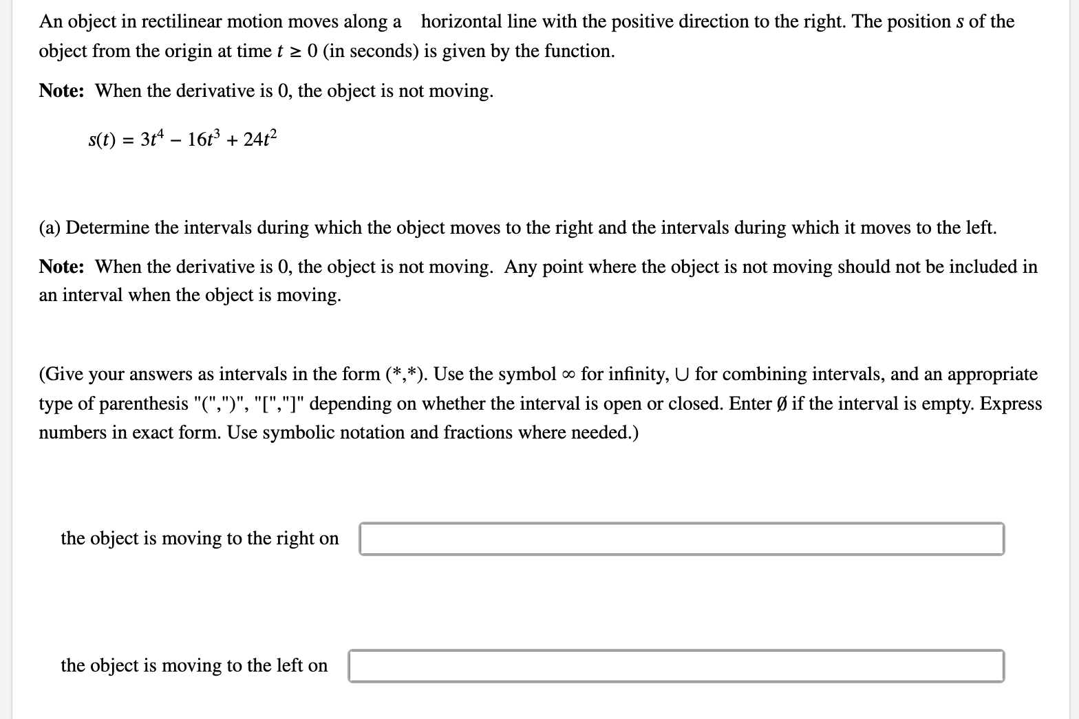 Solved An object in rectilinear motion moves along a | Chegg.com