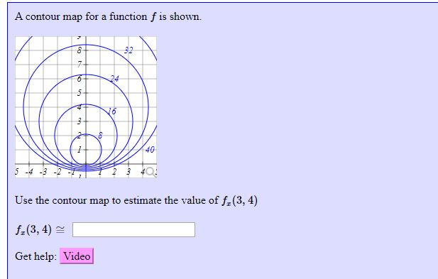 Solved A contour map for a function f is shown. 7 8 32 7 6 | Chegg.com