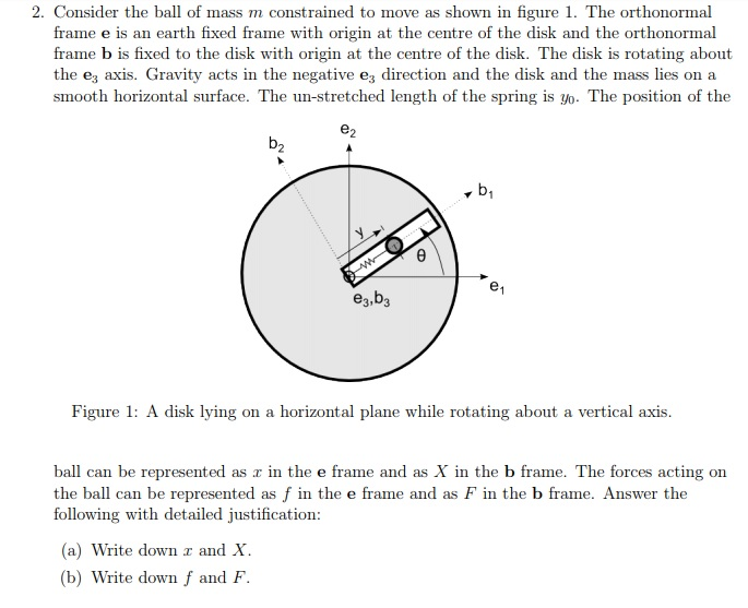 Solved 2. Consider the ball of mass m constrained to move as | Chegg.com