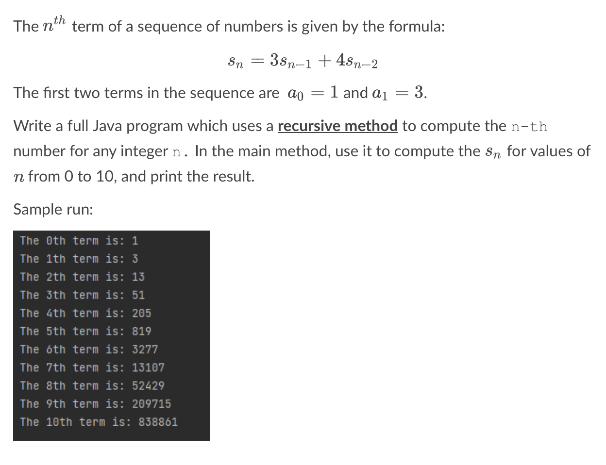 Solved The nth term of a sequence of numbers is given by | Chegg.com