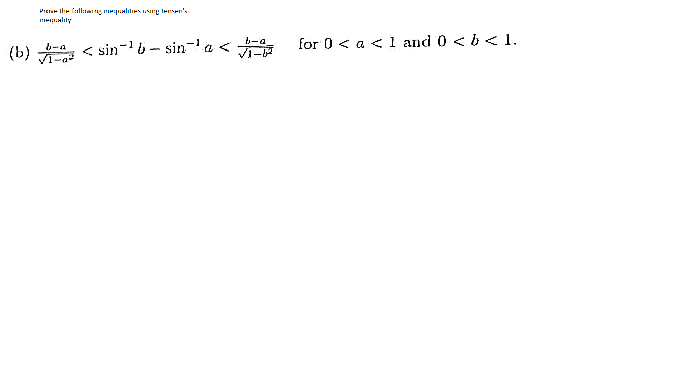 Solved Prove the following inequalities using Jensen's | Chegg.com