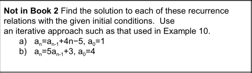 Solved Find The Solution To Each Of These Recurrence 