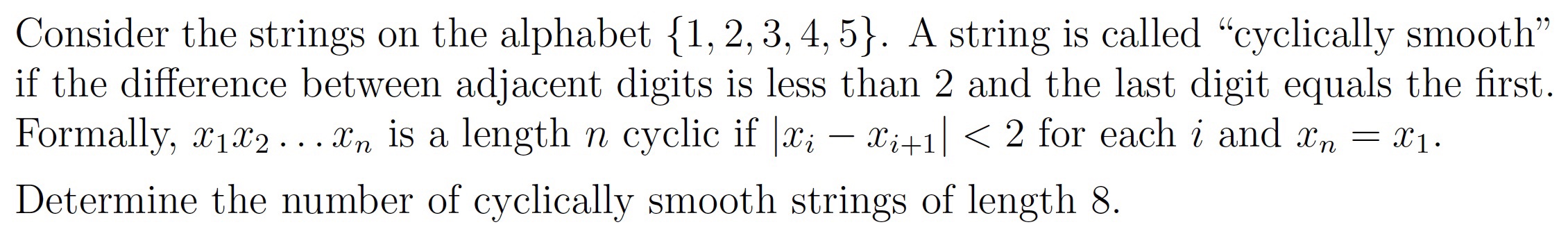 Solved Consider the strings on the alphabet {1,2,3,4,5}. A | Chegg.com