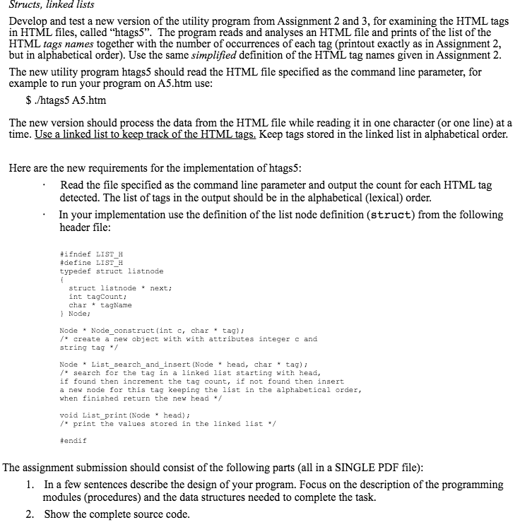 Please Use C Language And Only Answer The 1st 
