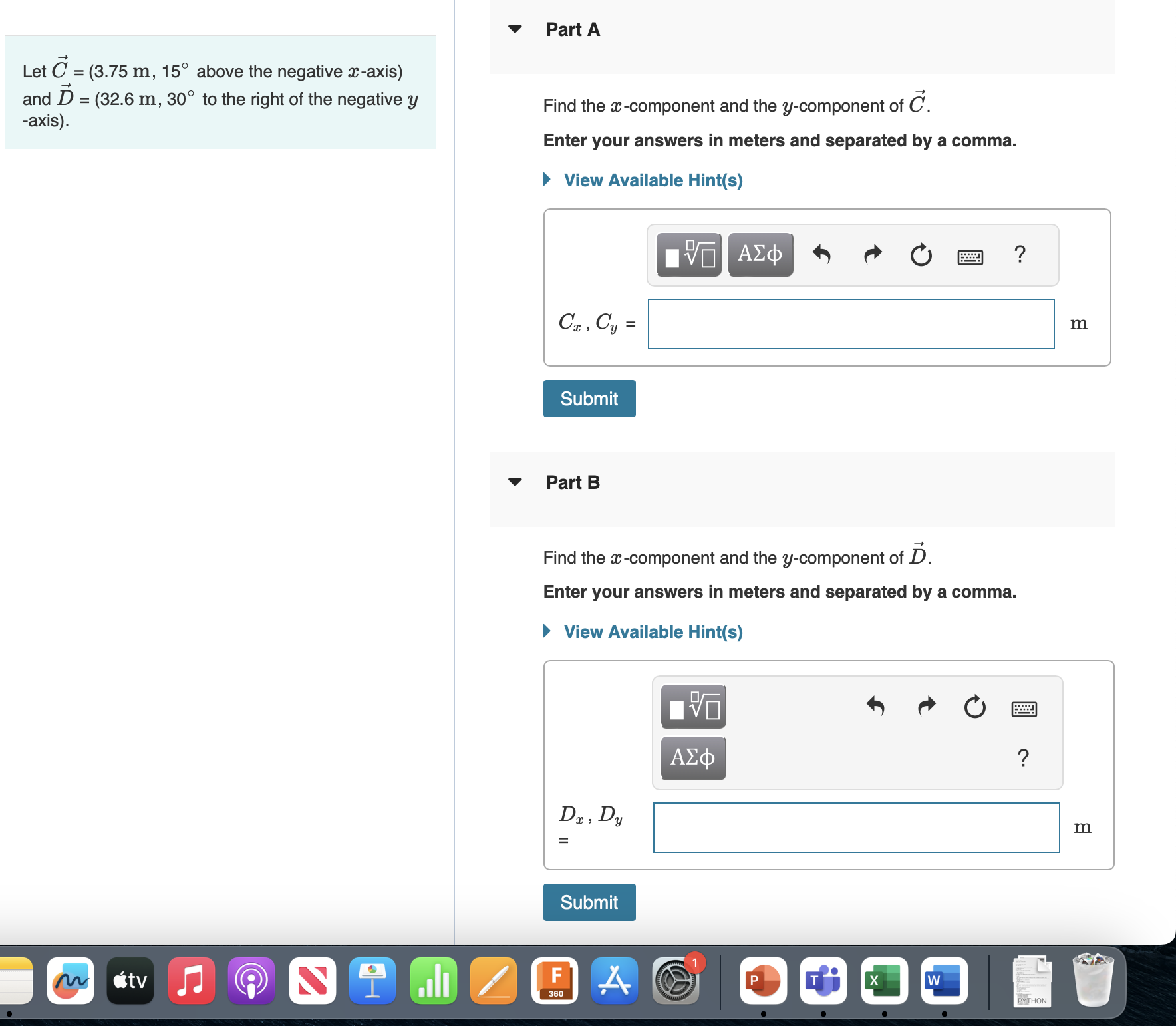 Solved Part ALet above the negative x-axis)and to the | Chegg.com