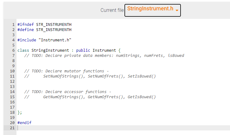 Solved 9.15 LAB: Instrument information Given main () and | Chegg.com