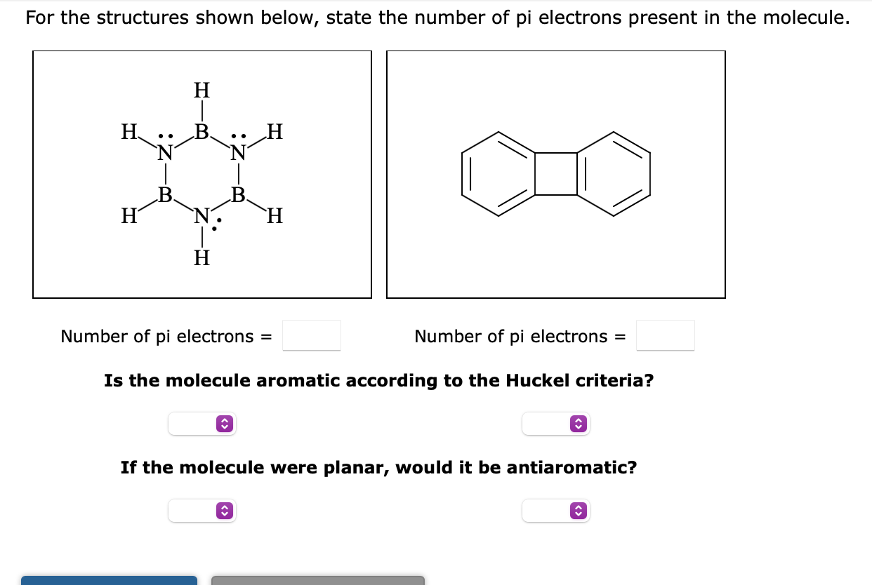 Solved For the structures shown below, state the number of | Chegg.com