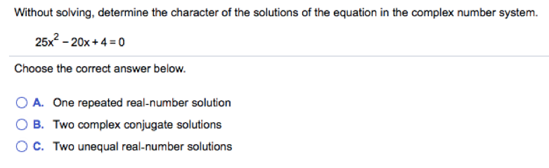 Solved Without solving, determine the character of the | Chegg.com