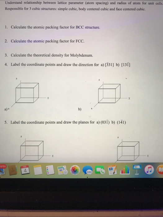 Solved Understand relationship between lattice parameter | Chegg.com