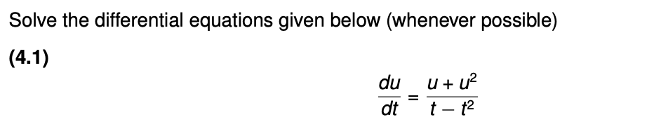 Solved Solve the differential equations given below | Chegg.com