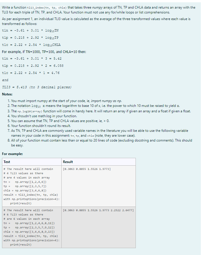Solved # The result here will contain # 4 TLI3 values as | Chegg.com