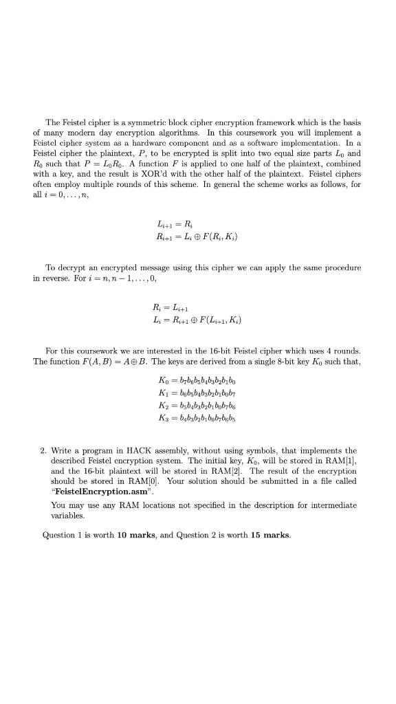 Solved This Is Part Of The Nand2tetris Course Please Note