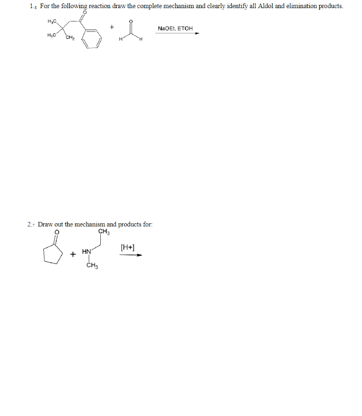 Solved NaOEt, ETOH 2.7 Draw out the mechanism and | Chegg.com