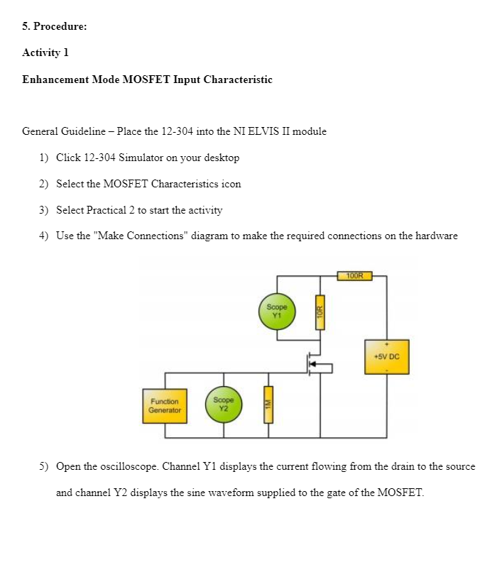 4. Equipment: NI ELVIS II Semiconductor 1 Work board | Chegg.com