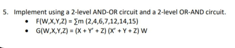 Solved 2 Find A Minimum Two Level Multiple Output And Or