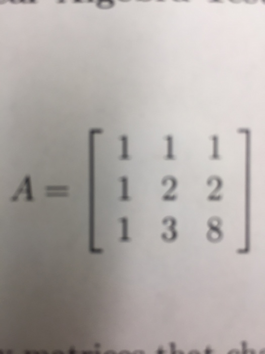 Solved Find the adjoint matrix adj(A). Find the | Chegg.com