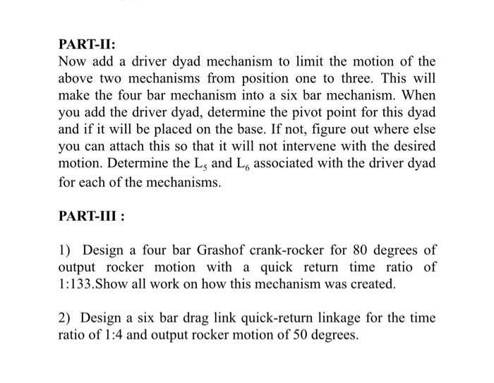 Solved PART- Design a four bar linkage to move the object in | Chegg.com