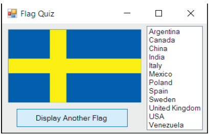 Solved Visual Studio 8. Identify Country Flags: Write a | Chegg.com