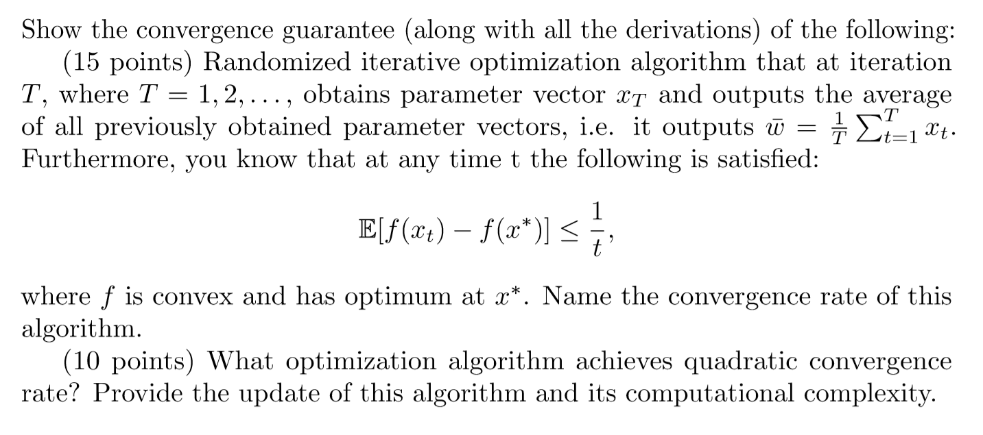 Show The Convergence Guarantee Along With All The 