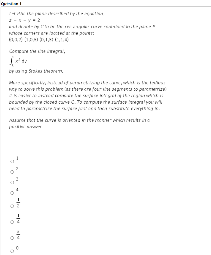 Solved Question 1 Let Pbe the plane described by the | Chegg.com