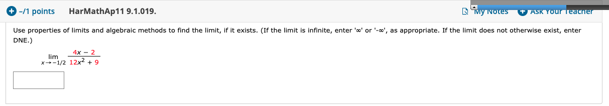 Solved Use properties of limits and algebraic methods to | Chegg.com
